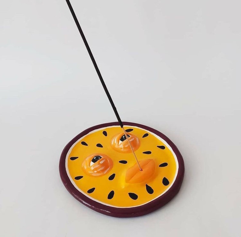 Passion Fruit Design Clay Incense Stick Holder | Cute Incense Burner ...