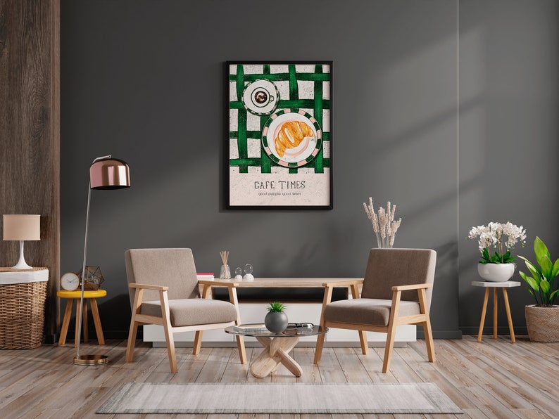 Elegant Food Poster Featuring a Charming Kitchen Scene. - Etsy