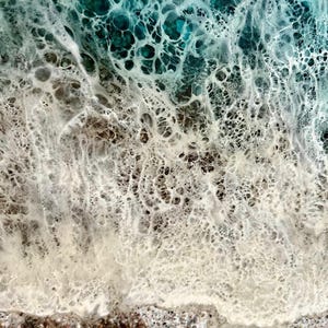 Round Wooden Framed Epoxy Resin Ocean Waves Wall Art - Etsy