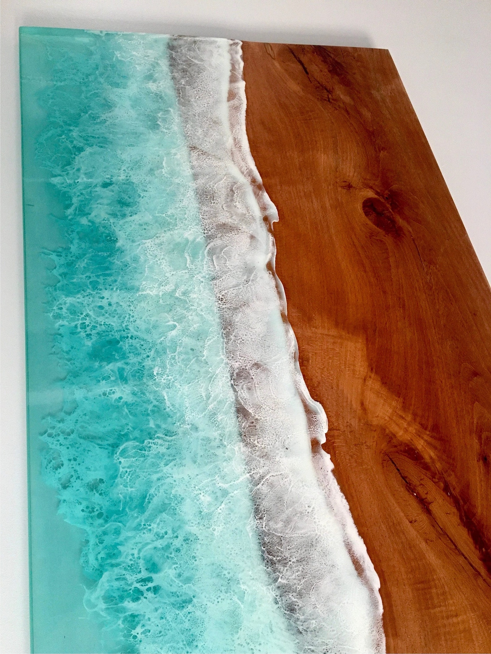 2 Pieces Epoxy Resin and Beech Tree Wood Wall Art - Etsy
