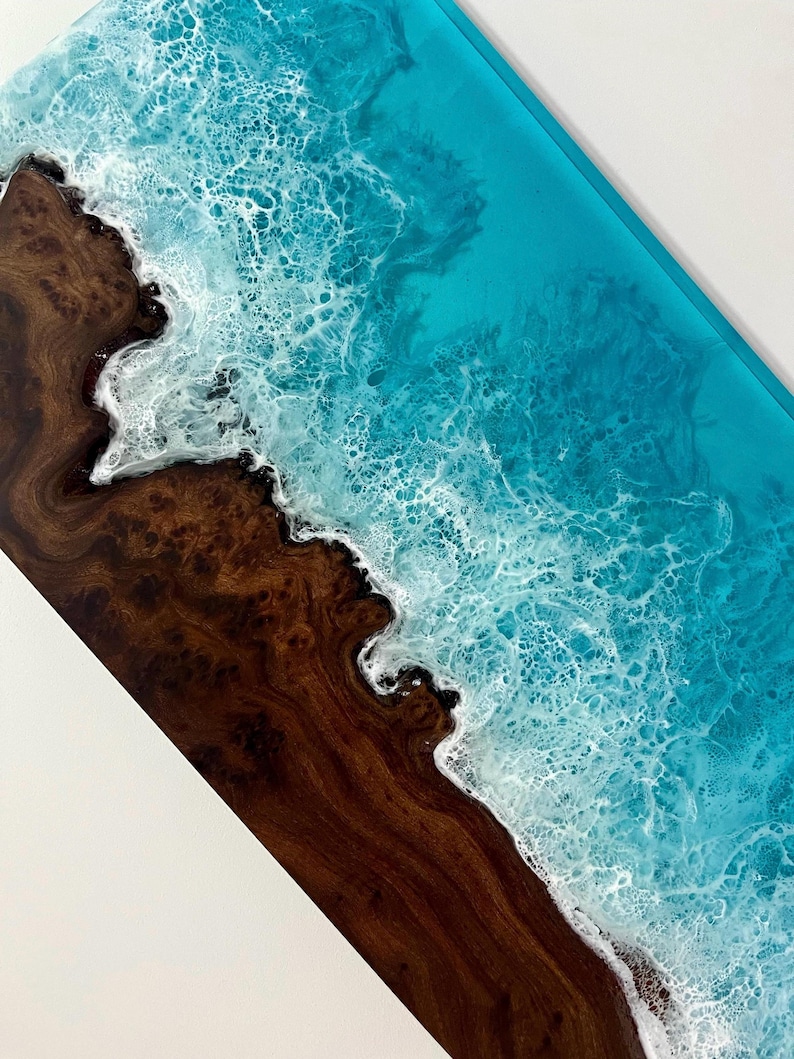 Elm Wood and Epoxy Resin Wall Art - Etsy
