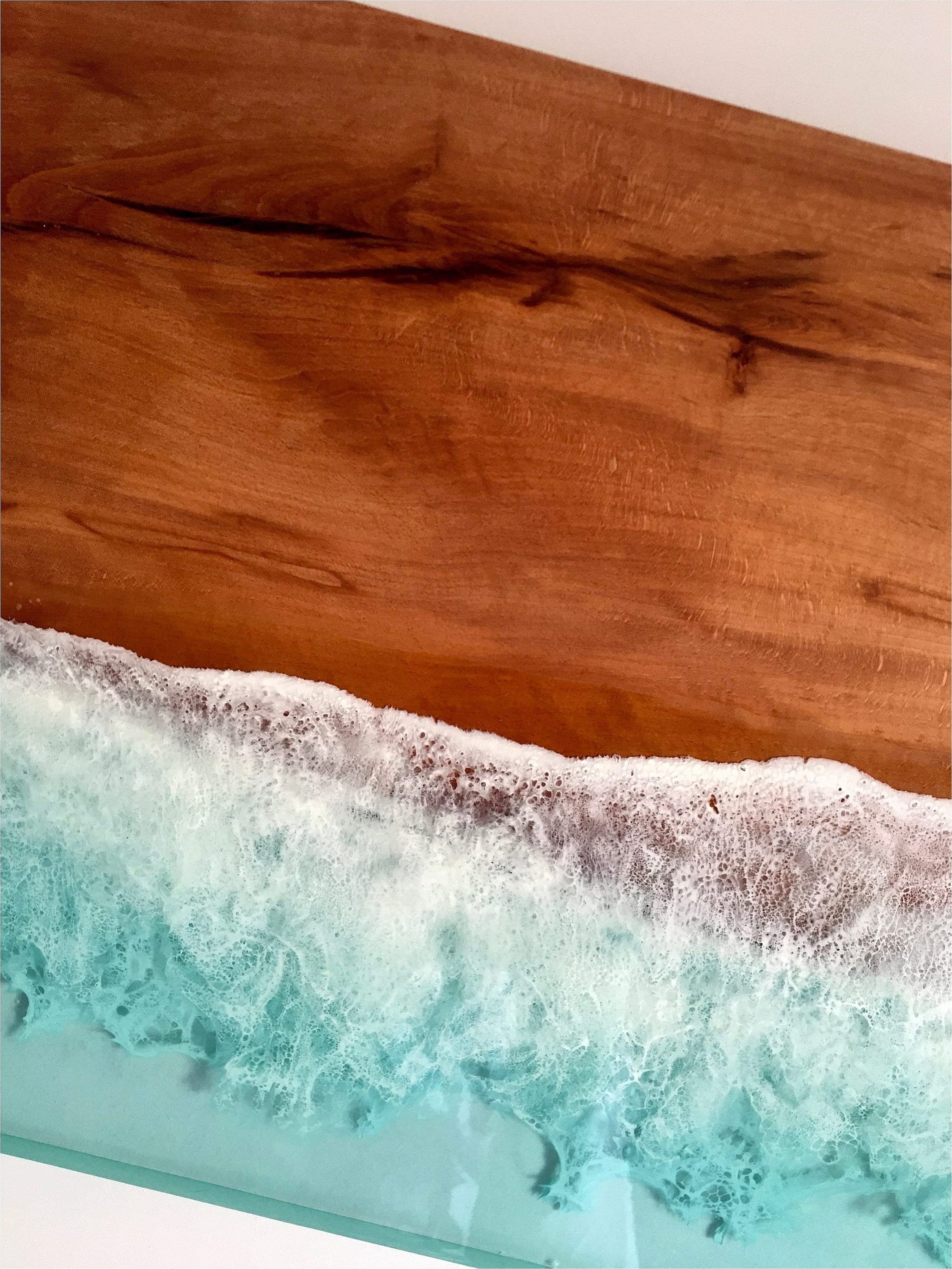 2 Pieces Epoxy Resin and Beech Tree Wood Wall Art - Etsy