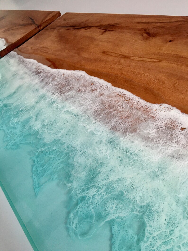 2 Pieces Epoxy Resin and Beech Tree Wood Wall Art - Etsy