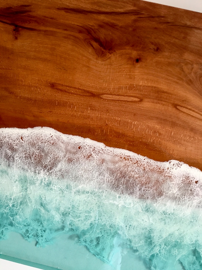 2 Pieces Epoxy Resin and Beech Tree Wood Wall Art - Etsy