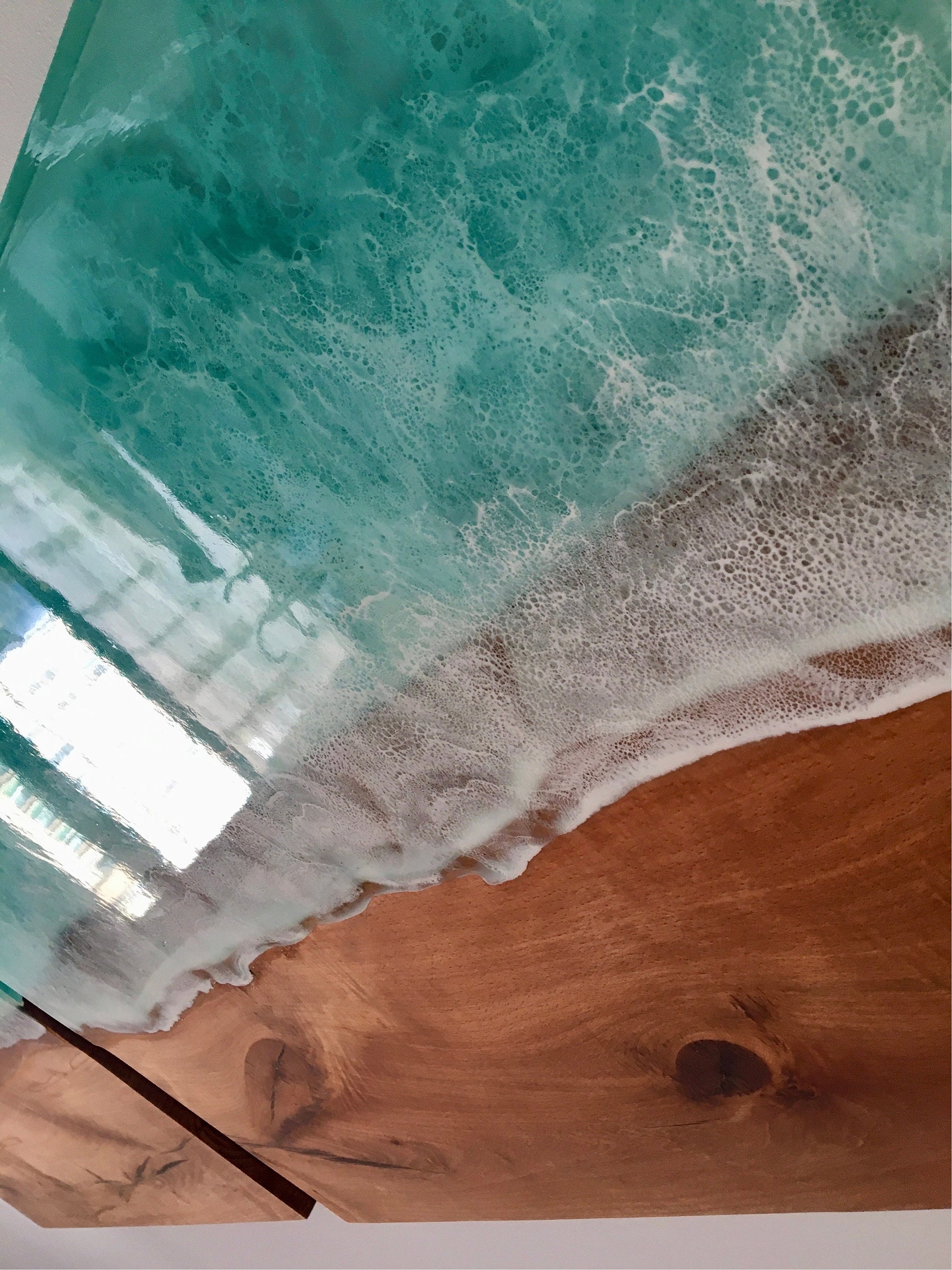 2 Pieces Epoxy Resin and Beech Tree Wood Wall Art - Etsy