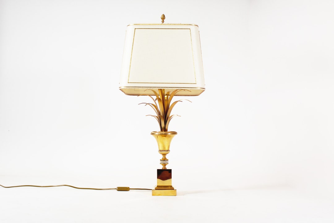 Vintage Bull Rush Table Lamp Vintage Palm Tree Table Lamp by - Etsy