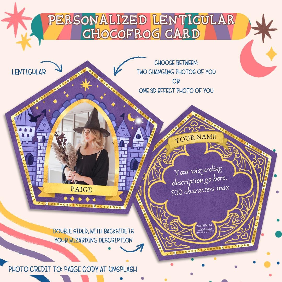 Personalized Animated Wizard Trading Card - Etsy