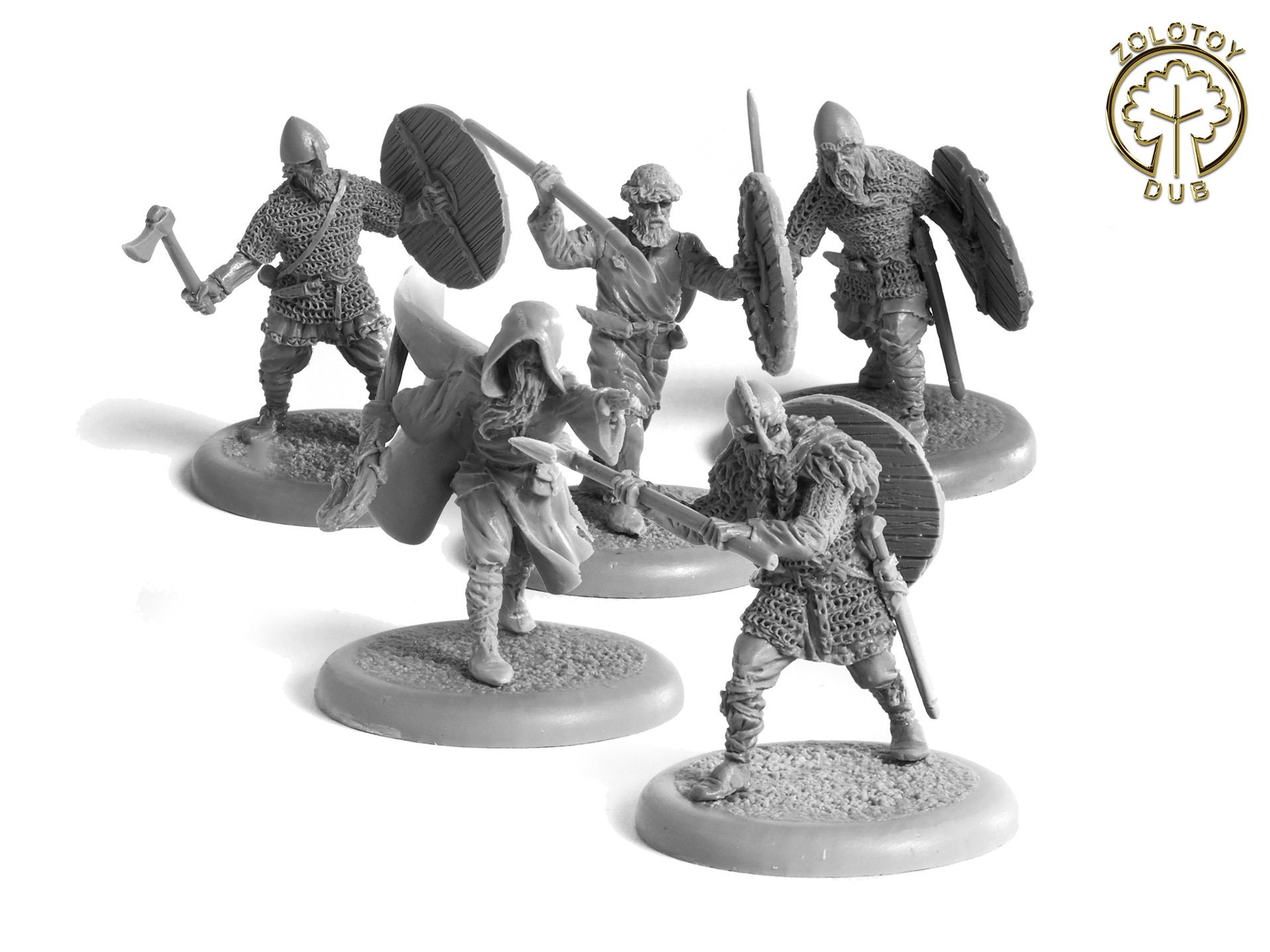 Viking miniatures set. Viking mini. 28 mm Viking's hirdmen | Etsy