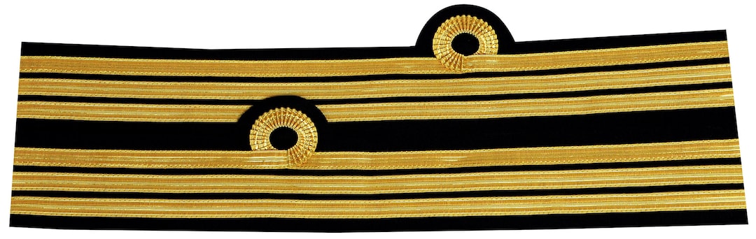 Royal Navy Cdr Commander Rank Wire Cuff Sleeve, Three Bar Curl Rank ...