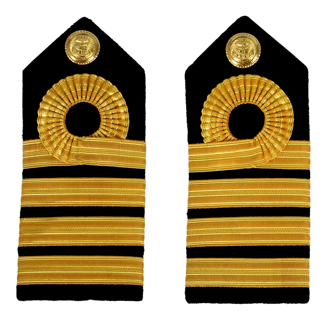 Royal Navy Capt Captain Rank Insignia Shoulder Strap Board Epaulette - Etsy