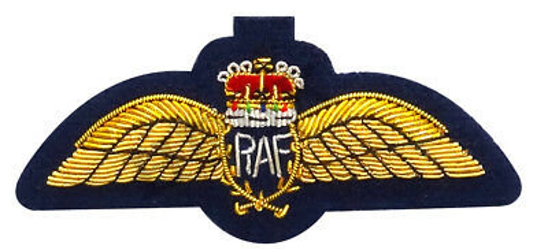 RAF Royal Air Force Gold Wings Handmade Bullion Badge - Etsy