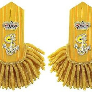 Royal Navy Bullion Anchor and Crown Captain Epaulette Regulations of of ...