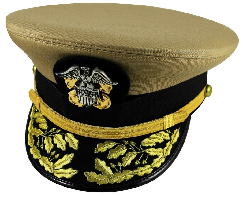 US Navy Admirals Hat United States Khaki Cap With Double - Etsy US Navy Admirals Hat United States Khaki Cap With Double - Etsy
