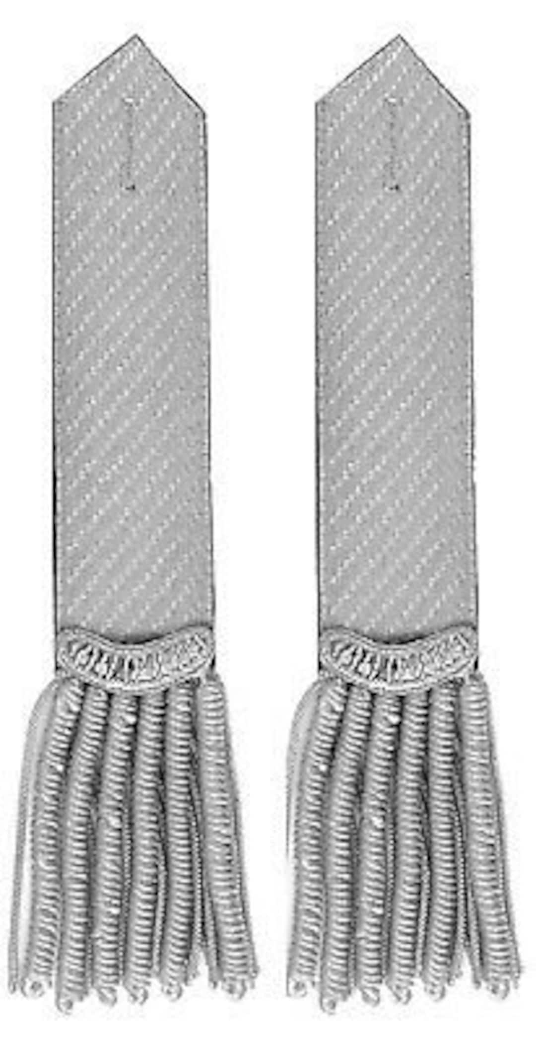 British Officer 1790'S Shoulder Silver Bullion Epaulette - Etsy