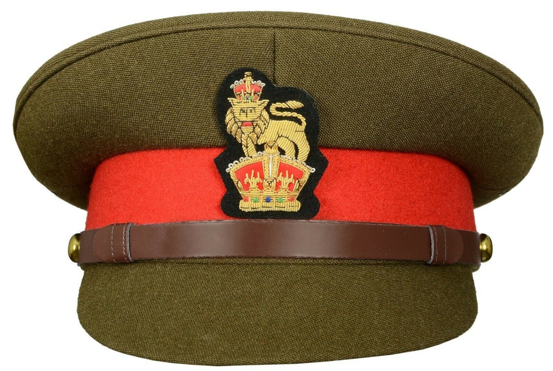 British Officers General Staff Service Hat, Military Peak Cap - Etsy