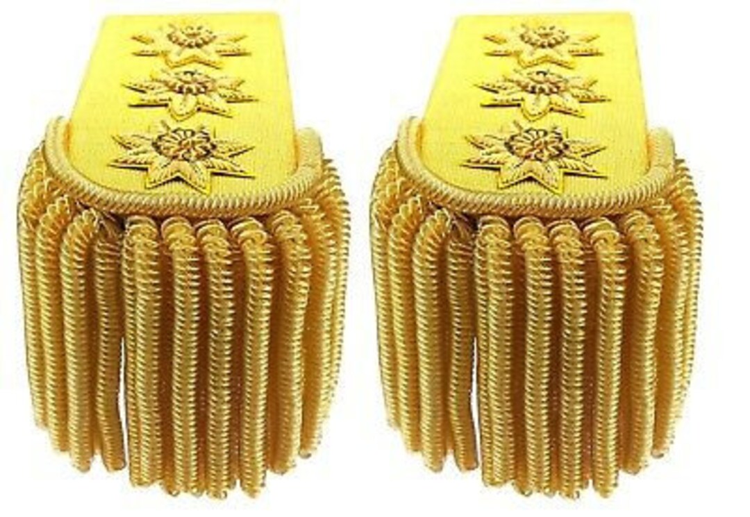 Gold Laced Regiment British French Military Bullion Fringe Star ...