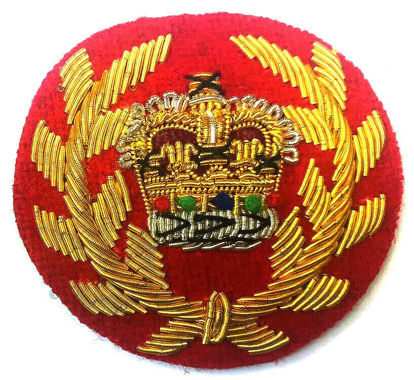 Royal Marines WO2 Mess Dress Badge Gold Bullion on Red - Etsy