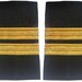 Flight Officer, Two Bar Gold Stripes Epaulettes, Pilot Airline, Marine ...