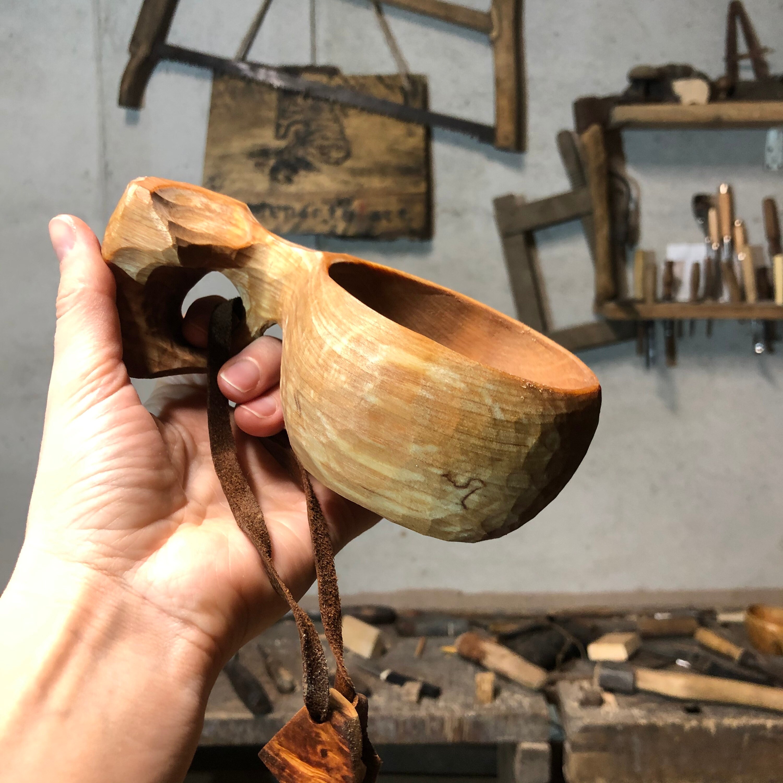 Bushcraft wooden kuksa 200 ml Camping mug hand carved cup | Etsy