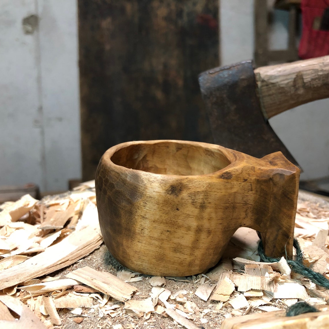 Mini kuksa 100 ml Finnish cup Guksi from Birch burl Bushcraft | Etsy