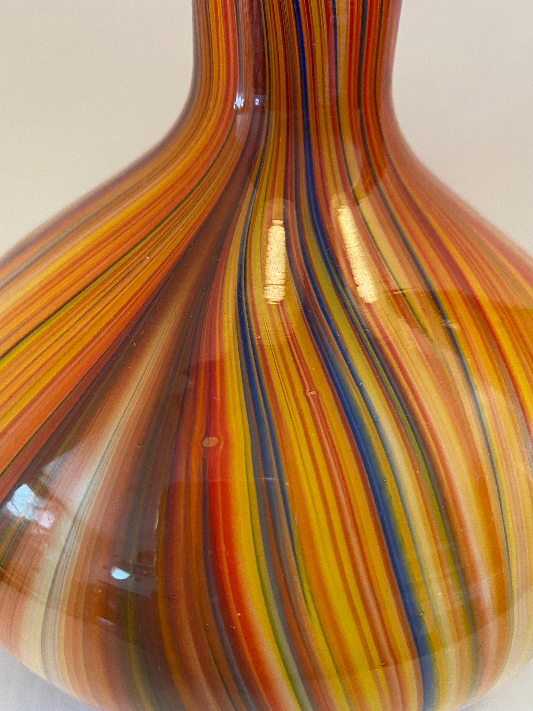 18. Vintage Multi Color Stripe Vases - Etsy