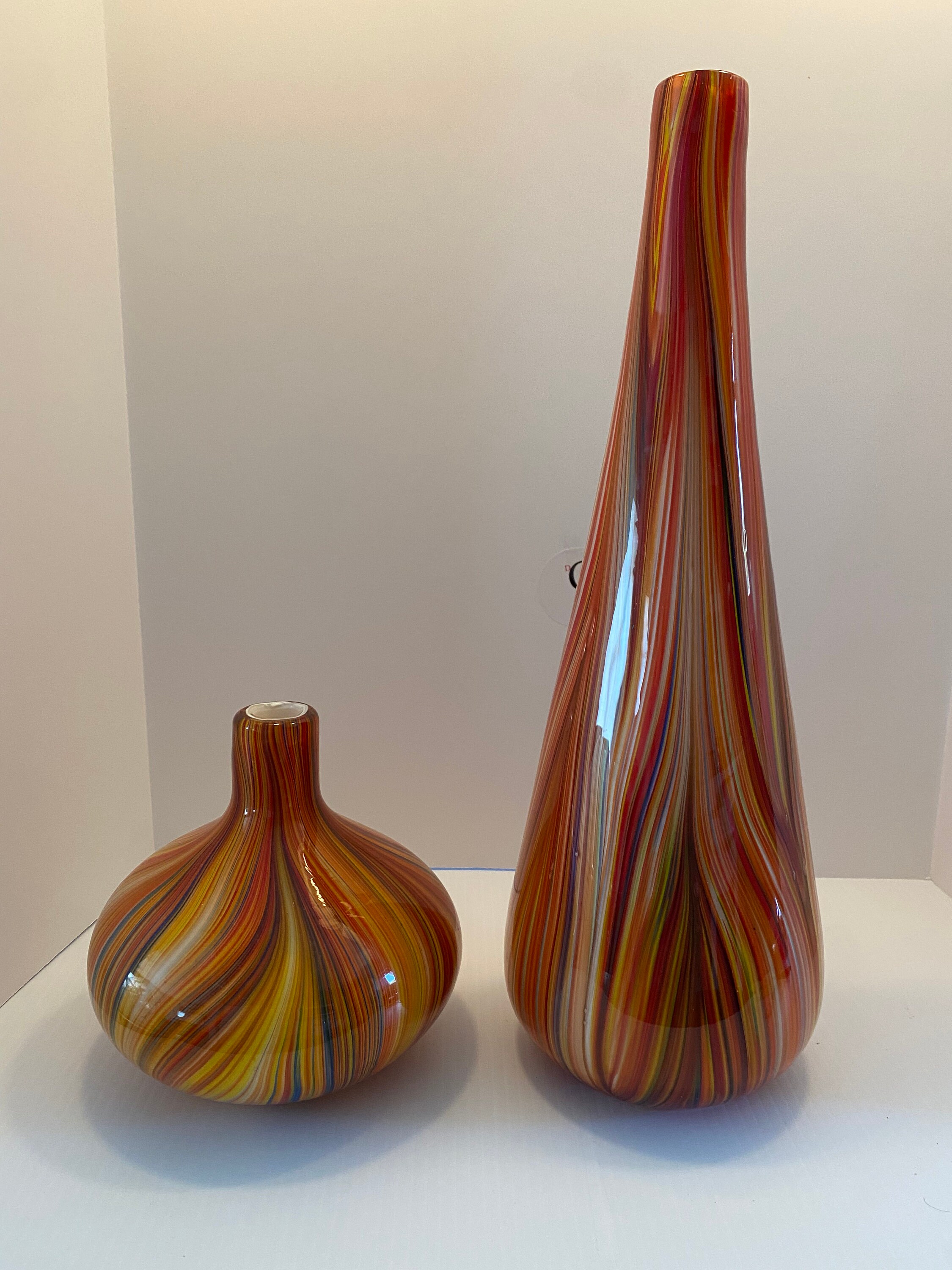 18. Vintage Multi Color Stripe Vases - Etsy