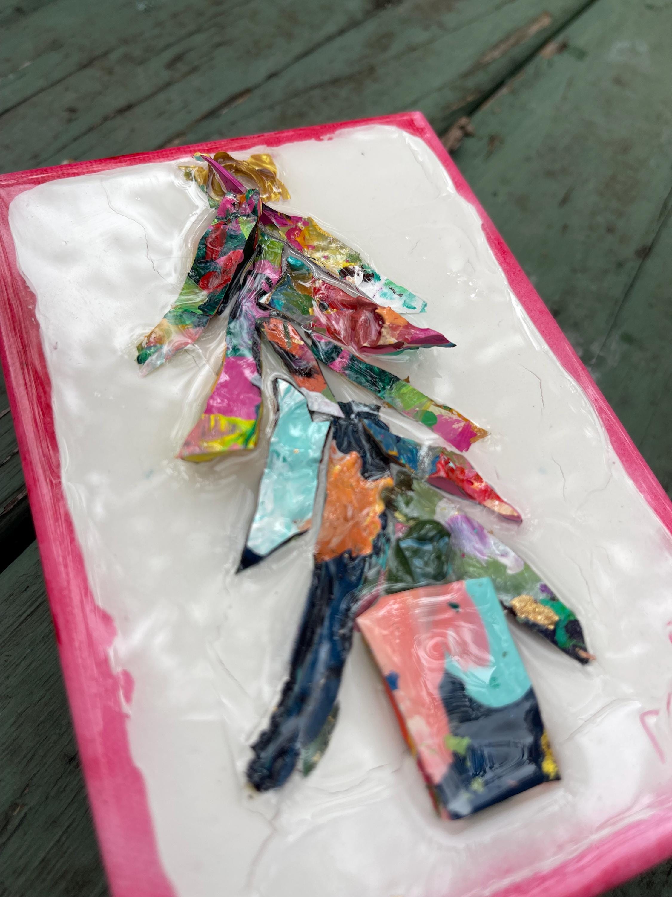 Mixed Media Christmas Tree With Epoxy - Etsy