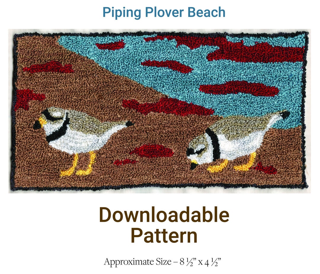 Punchneedle Pattern [download] - Piping Plover Pair - Etsy