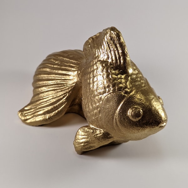 Gold Fish Statue - Etsy
