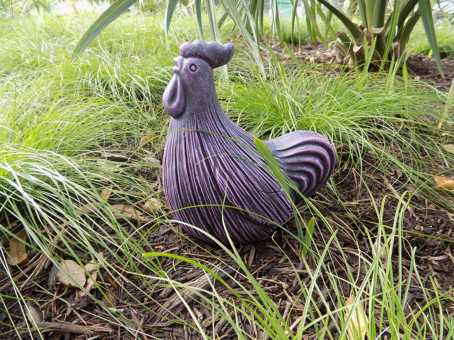 Rustic Concrete Rooster Statue Home or Garden Décor Cement - Etsy