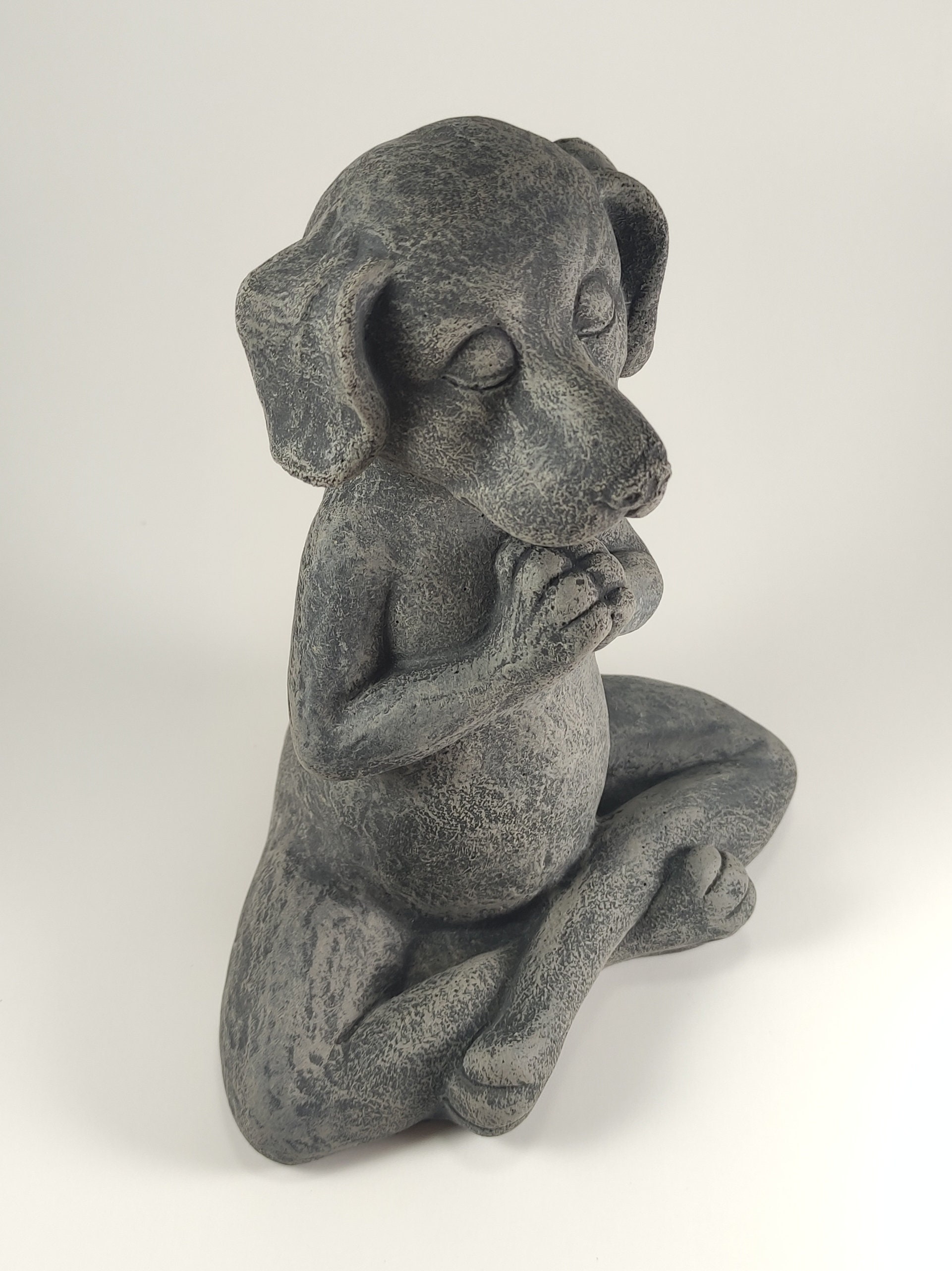 Meditating Dog Concrete Statue Buddha Dog Home Garden Yard | Etsy