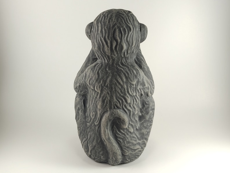 Cute Monkey Concrete Statue Free Shipping Home or Garden - Etsy