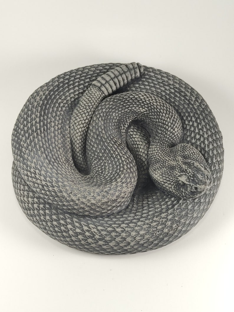 Rattlesnake Concrete Statue Home or Garden Decor Cement - Etsy