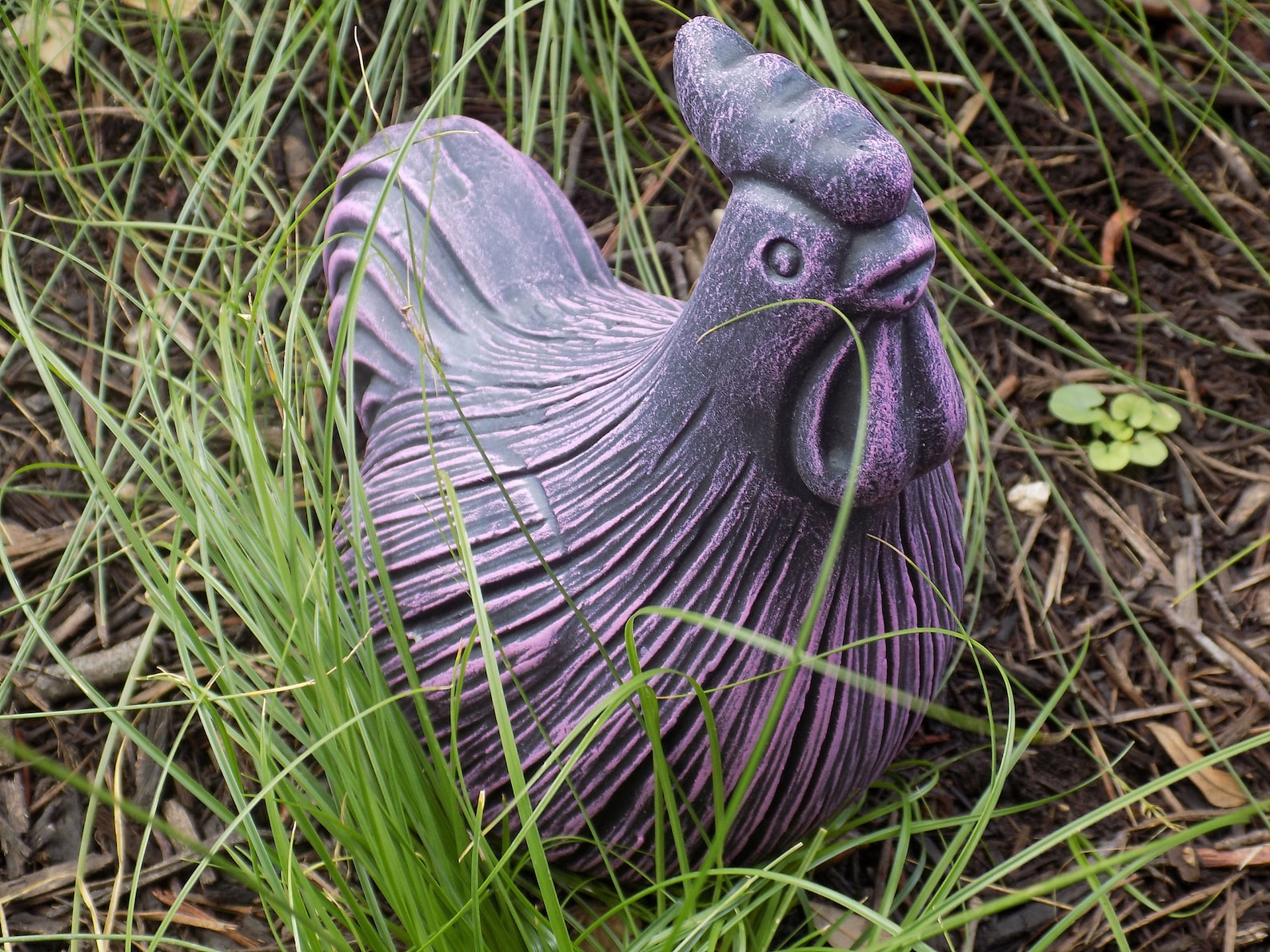 Rustic Concrete Rooster Statue Home or Garden Décor Cement - Etsy