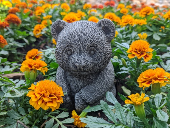 Bear Cub Concrete Statue Home and Garden Lawn Patio Décor | Etsy