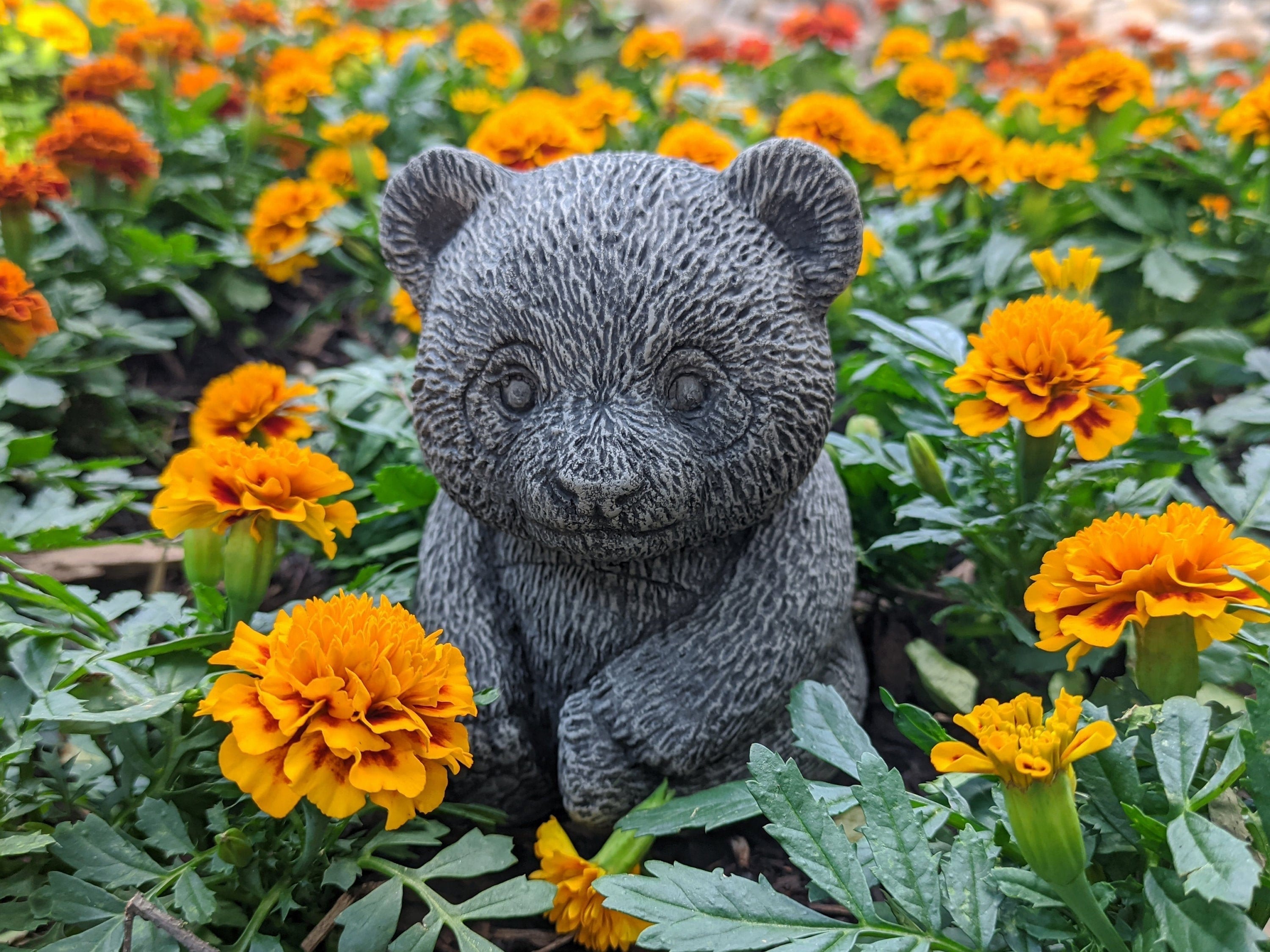 Bear Cub Concrete Statue Home and Garden Lawn Patio Décor | Etsy