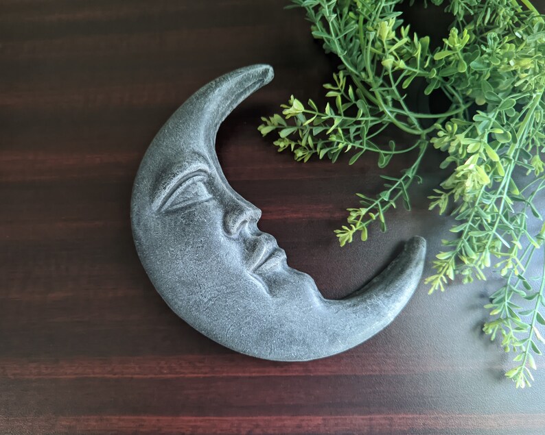 Sun and Moon Celestial Face Hanging Statues - Wall Accent Art Sculpture ...