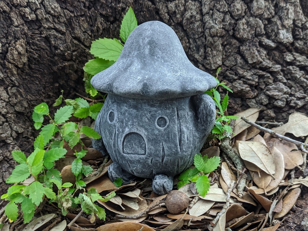 Cute Wood Sprite Mushroom Statue - Confused Little Mushroom Man - Home ...