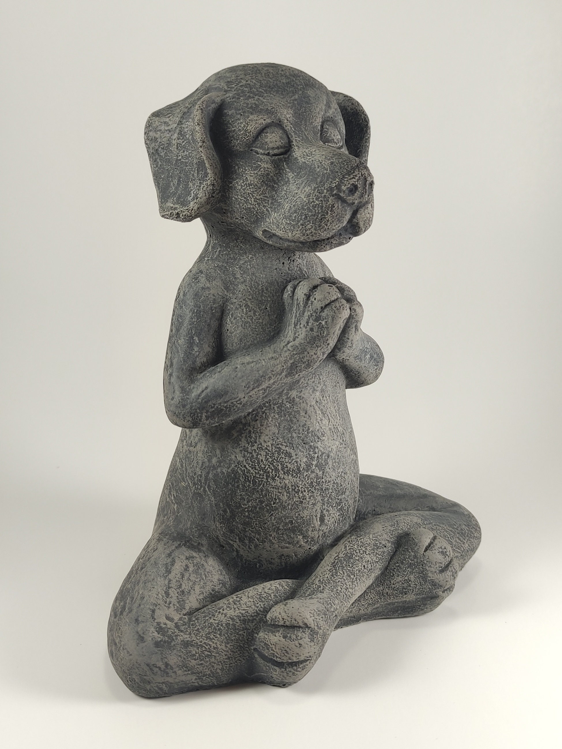 Meditating Dog Concrete Statue Buddha Dog Home Garden Yard | Etsy