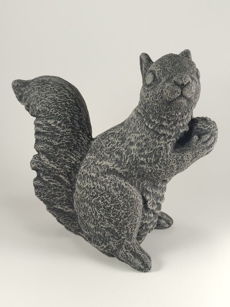 Squirrel Concrete Statue Concrete Garden Statues Cement | Etsy