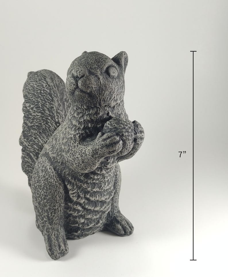 Squirrel Concrete Statue Concrete Garden Statues Cement - Etsy