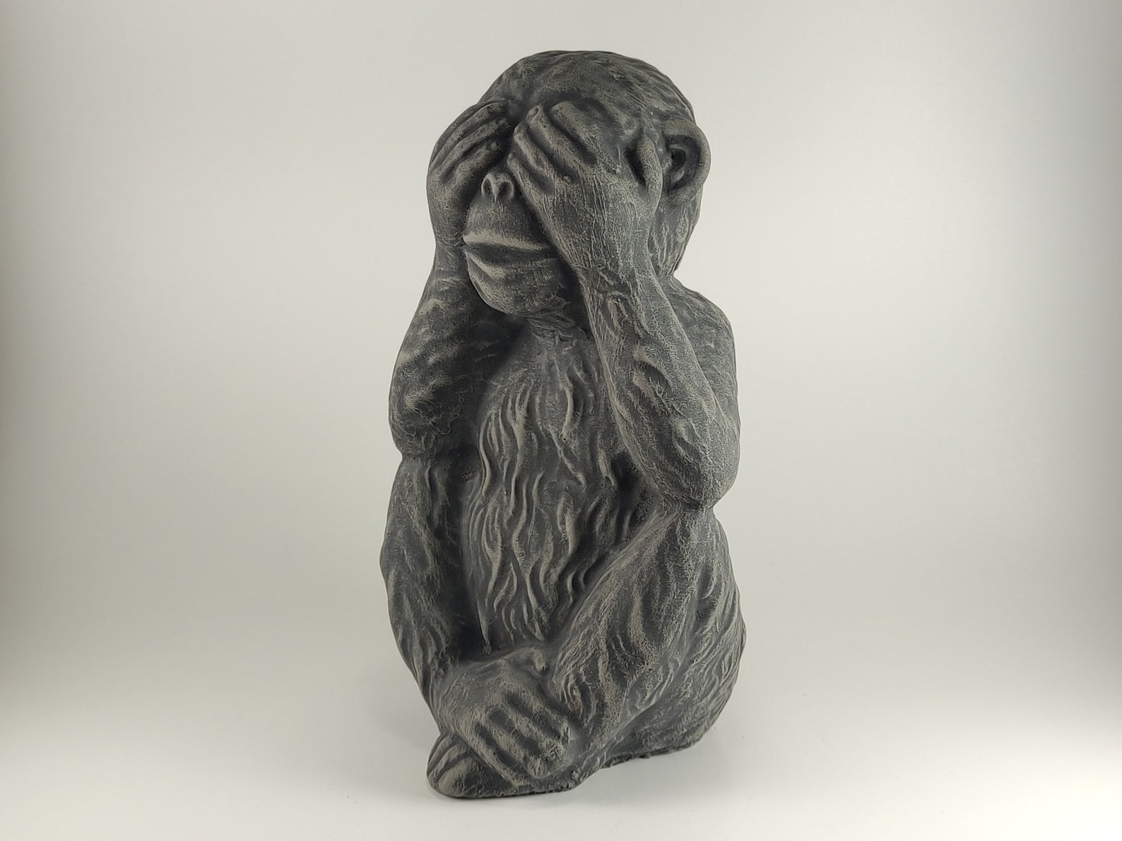 Cute Monkey Concrete Statue - Free Shipping - Home or Garden Decor ...