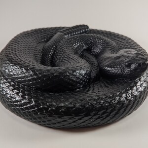 Black Rattlesnake Concrete Statue - Home or Garden Decor, Cement Statue ...