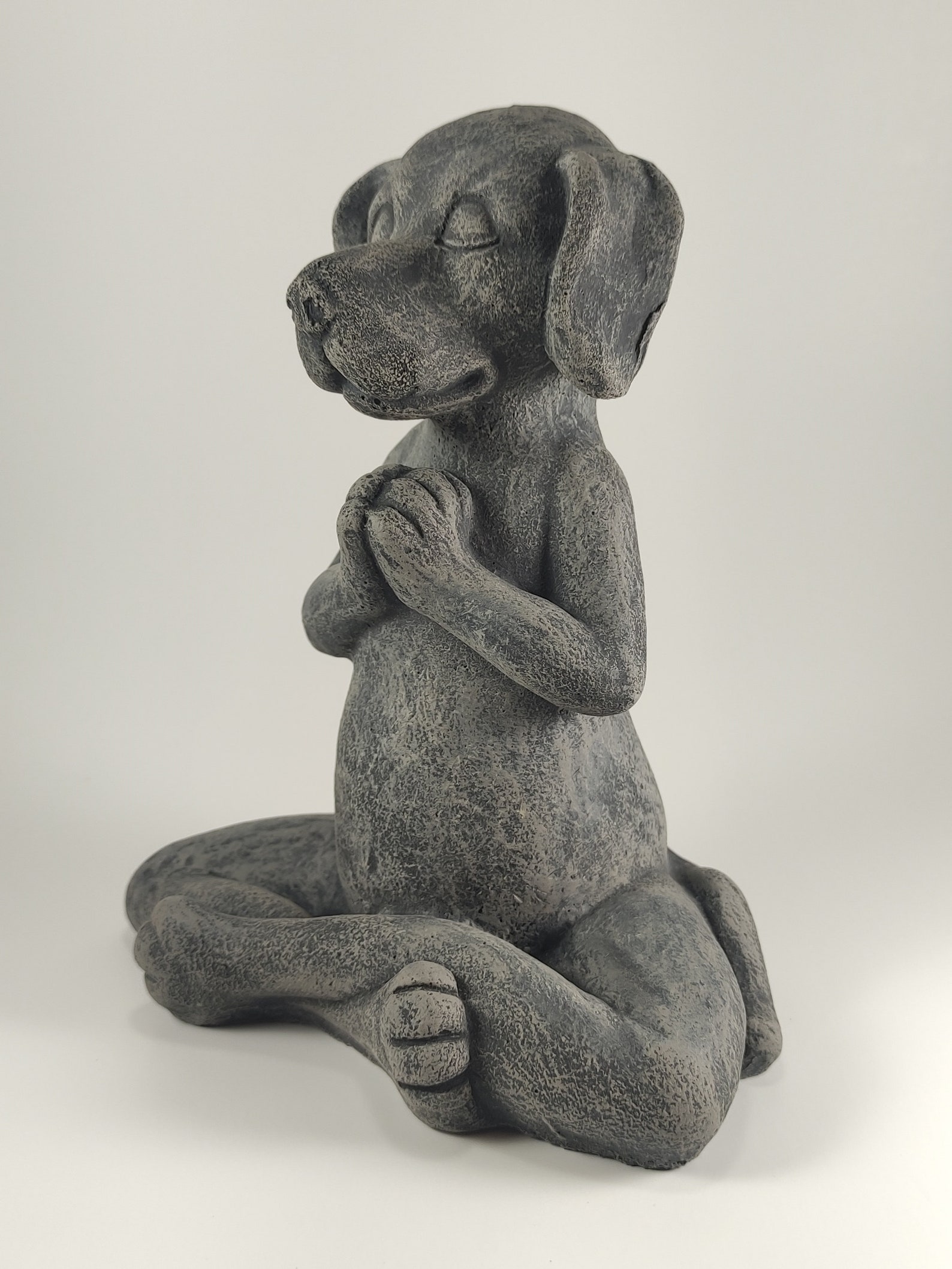 Meditating Dog Concrete Statue Buddha Dog Home Garden Yard | Etsy