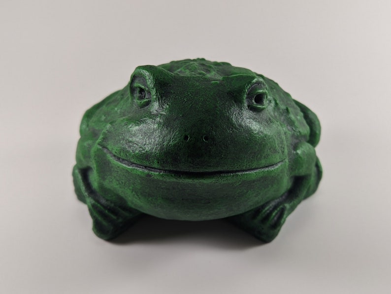 Chilled and Relaxed Toad Concrete Statue - Home or Garden Decor, Cement ...