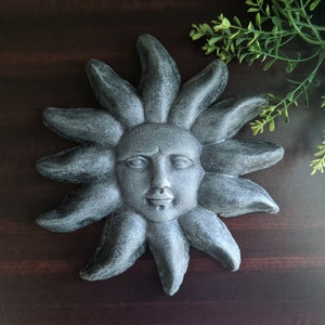 Sun and Moon Celestial Face Hanging Statues - Wall Accent Art Sculpture ...