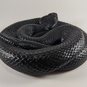 Black Rattlesnake Concrete Statue - Home or Garden Decor, Cement Statue ...