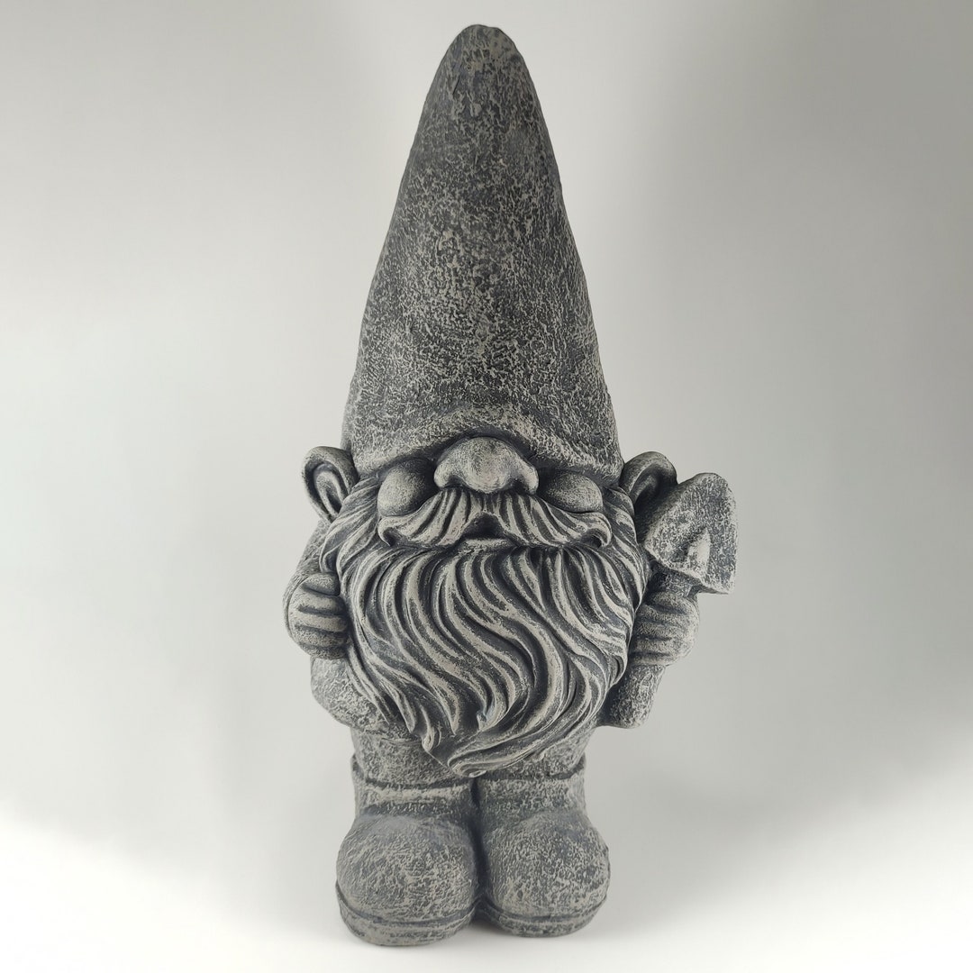 Gardener Gnome Statue for Home or Garden Decor - 15" Large Concrete ...