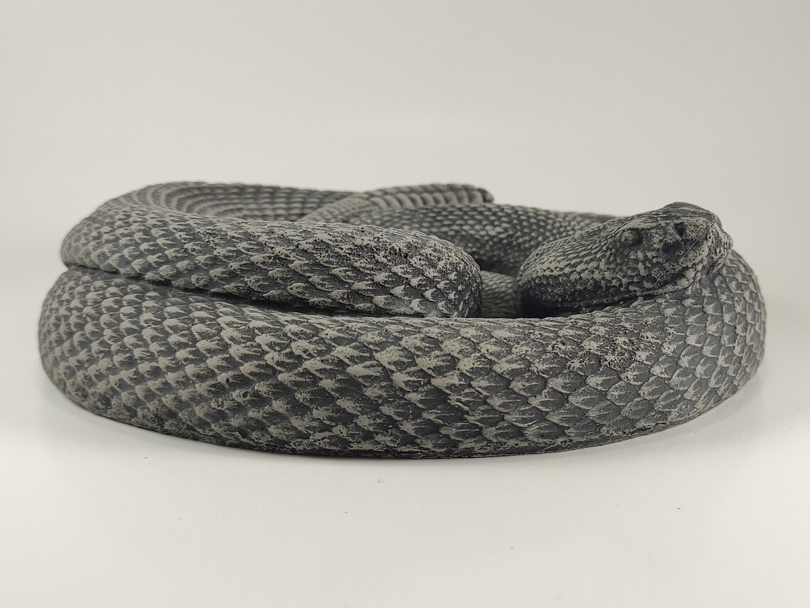 Rattlesnake Concrete Statue Home or Garden Decor Cement - Etsy