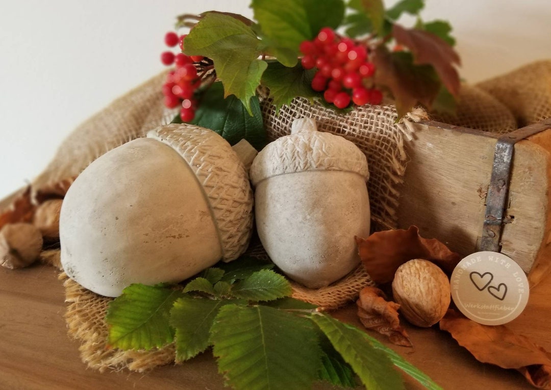 Concrete Acorn, Nuts, Autumn Decoration - Etsy